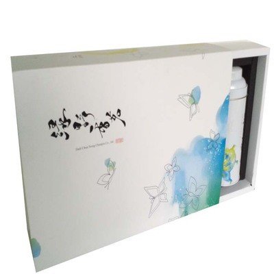 luxury three bottle tea packaging drawer box  flat color paper tea gift box