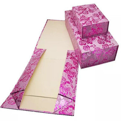 custom pink baby children apparel gift box  wedding dress folding gift box