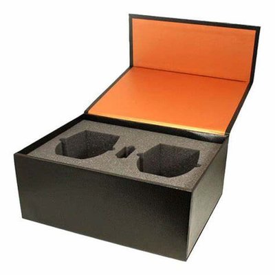 electronic clock packaging hinged gift box  two watches book shape gift box with foam