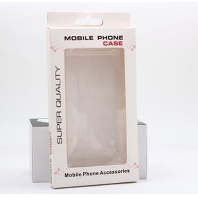 custom mobile phone case gift box with window flat hangtable cell phone case box with hook