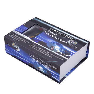 custom GPS packaging gift box  GPS hinged paper box  flocking blister gps box