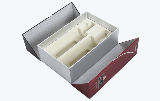custom flocking blister gift box   middle opened flocking blister wine box