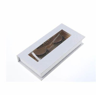 custom white eyelash packaging box with window  luxury lash gift box bespoke lash box