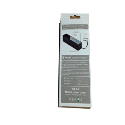 custom mobile power flat color paper box  luxury power bank box with PVC transparent window