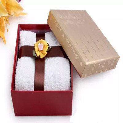 custom wedding gift box luxurious towel packaging paper box  scarf lid and base box