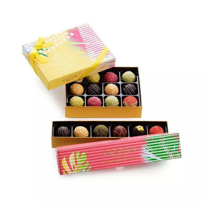 custom six pieces chocolate candy packaging box  confection packaging gift box with foil stamping