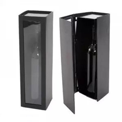 bespoke two bottle lid and base red wine box with foam luxury flocking blister wine gift box