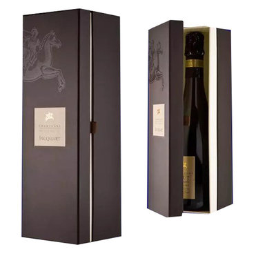 custom white single bottle red wine box with flocking tray hinged book shape packaging wine box