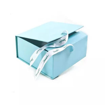 custom blue baby clothes gift box  luxury baby shoes paper cap box hinged hat box