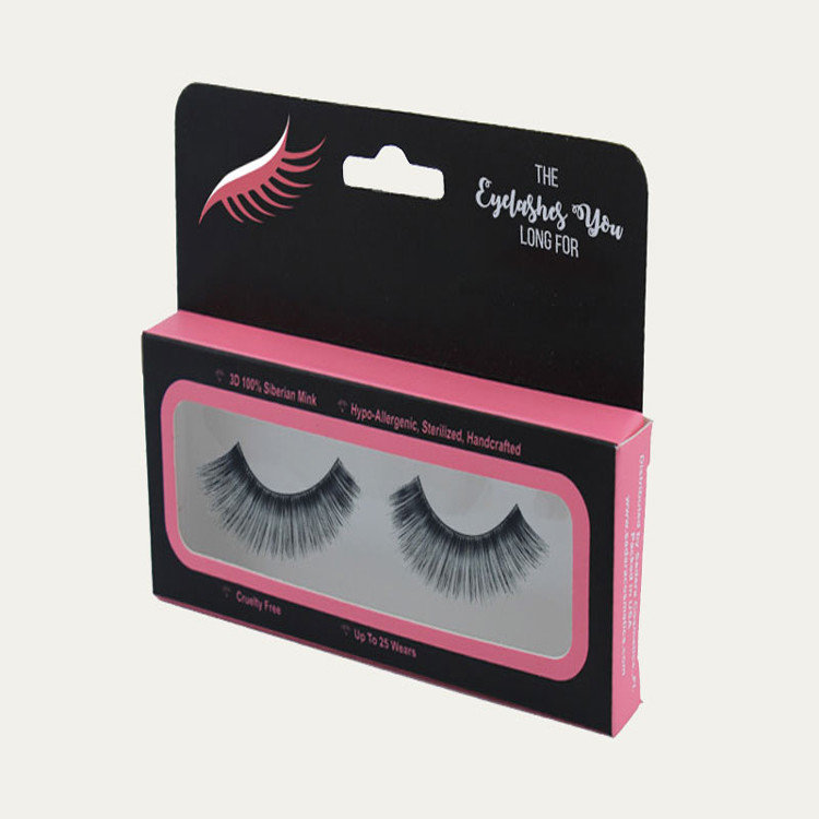 folded eyelash color box  hitched eyelash packaging paper color box  foldable eyelash gift box