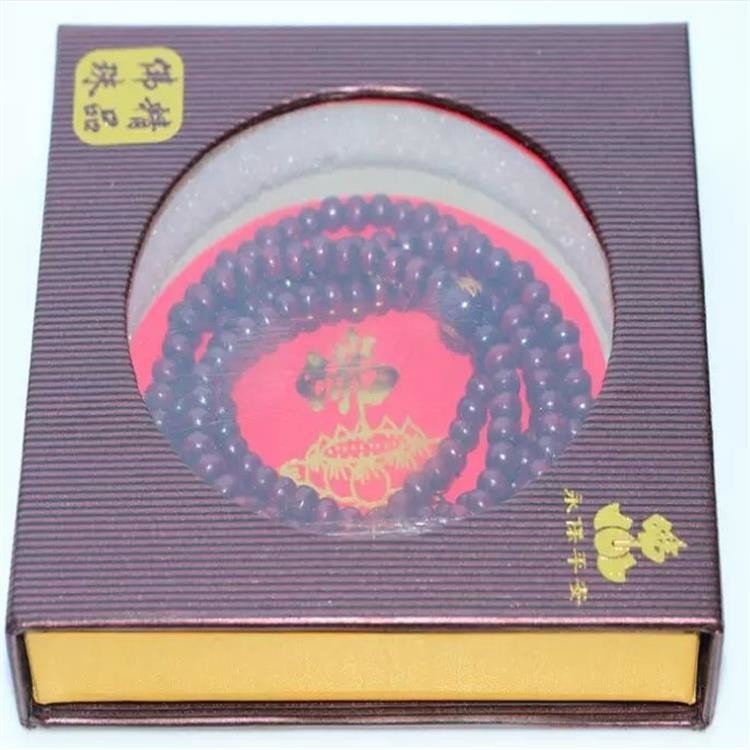 custom Buddha bead packaging box with window  Buddhist scripture paper box  Sutra box