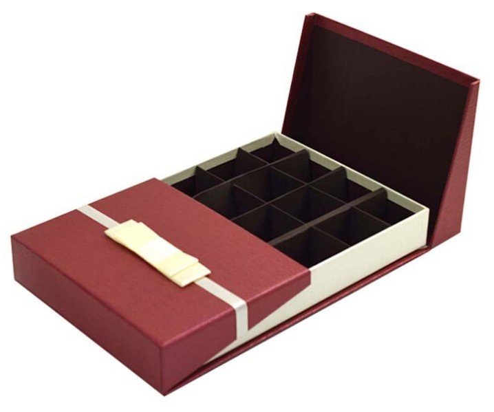 three pieces six pieces chocolate box  middle opened door nine pieces twelve pieces chocolate candy box