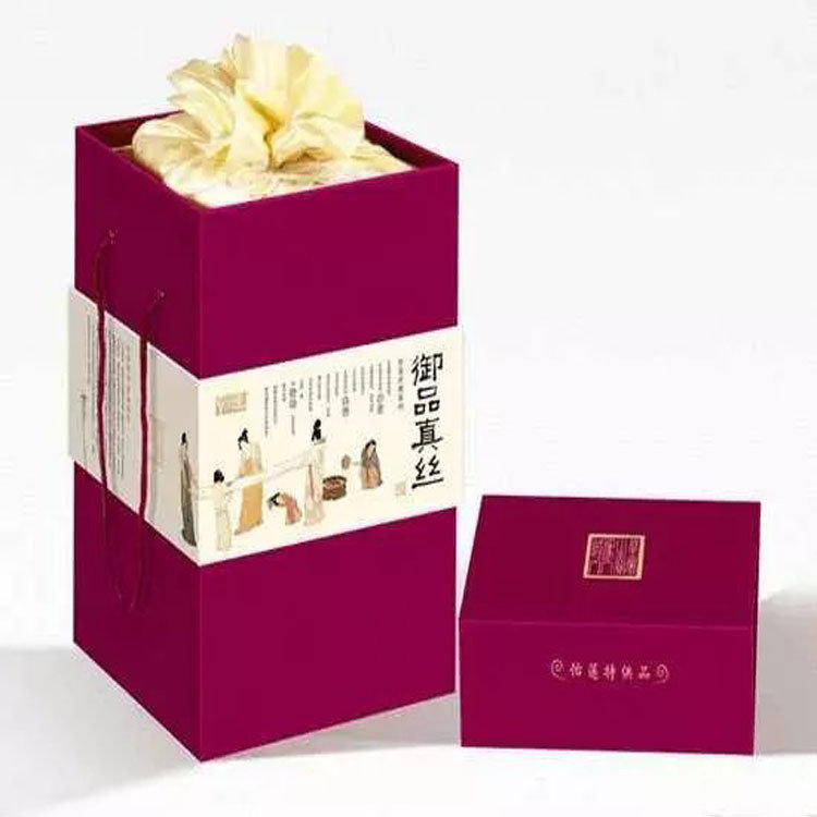 silk scarf gift box neckerchief rigid paper box with handle scarves pack box