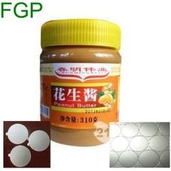 1-pc peelable induction-seal aluminium foil liner for high temperature (peanut butter)