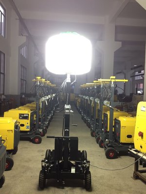 2KW balloon light metal halide lamp portable lighting tower diesel gasoline generator construction public works events c