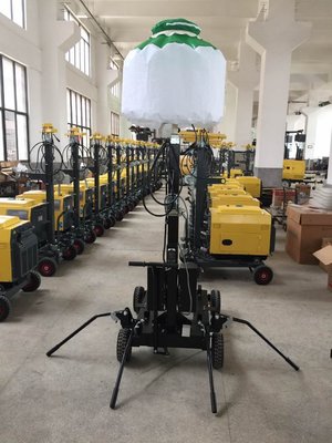 2KW balloon light metal halide lamp portable lighting tower diesel gasoline generator construction public works events c