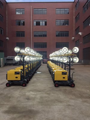 LED 4*160W mobile light tower Japan style portable trailer cart trolley,no leakage