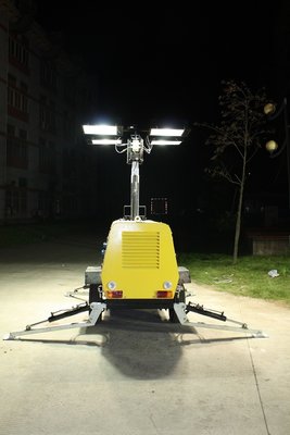 4*480W led outdoor flood telescopic light tower diesel engine
