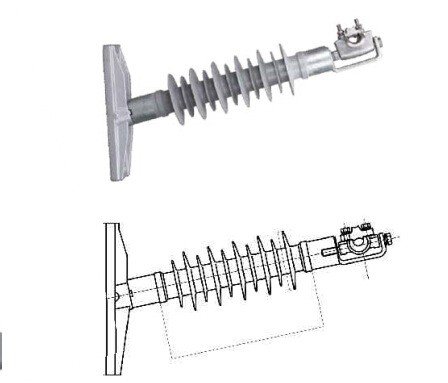 Composite Horizontal Line Post Insulator FC FPS Type High Tension Insulators
