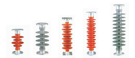 Silicone Rubber Insulators / Station Post Insulator With Epoxy Fiberglass Rod 12KV - 252KV