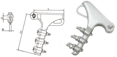 HD Type Aluminium Bolted Strain Relief Clamp Overhead Line Fittings Tension Clmaps