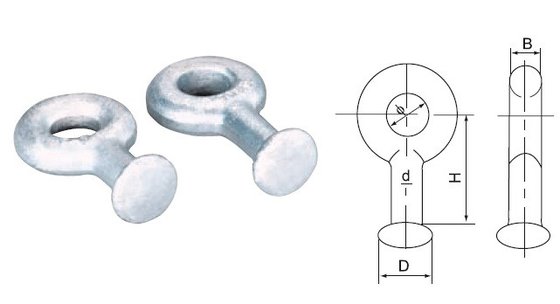 Galvanized steel Ball eyes Overhead Line Fittings forged hardware
