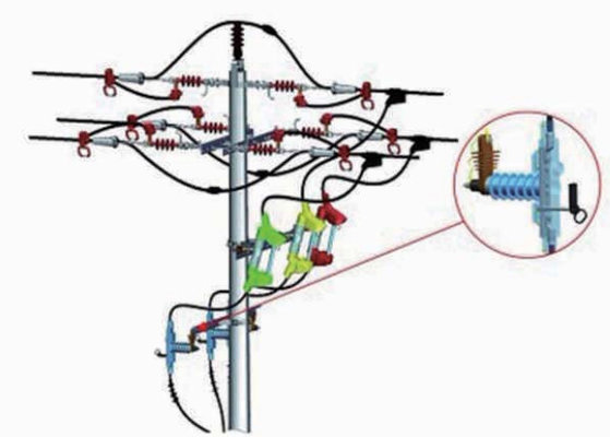 17kv Polymer High Voltage Surge Arresters Drice Gapless Lightning Arrester 5KA