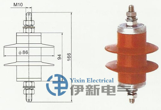 Heavy Duty Zinc Oxide Lightning Arrester Polymeric MOA Gapless Lightning Arrester