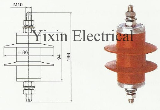 Zn Oxide heavy duty  gapless Lightning Arrester polymeric MOA