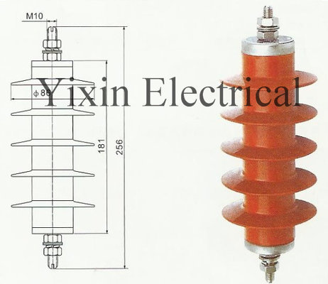 Zn Oxide heavy duty  gapless Lightning Arrester polymeric MOA