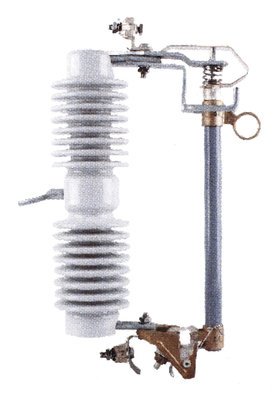 100A Outdoor Porcelain Dropout Fuse Cutout Grey 30 - 33KV  Electrical Power Fitting
