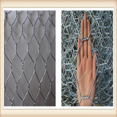 Galvanized Gabion Box Of Twisted Hexagonal Wire Mesh , Galfan Coated Gabion Basket