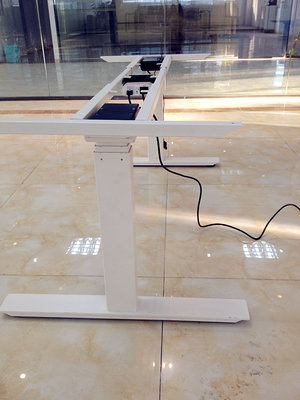 electric motor with double leg sit and stand desk frame