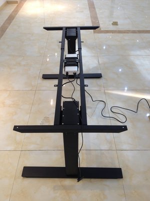 electric motor with double leg sit and stand desk frame