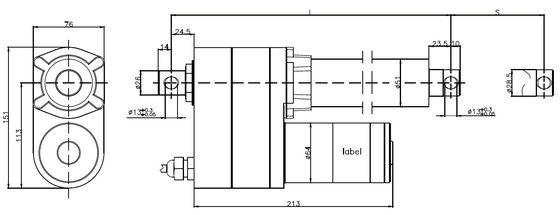 CE certificate 12v electromechanical linear actuator with feedback, Industry linear actuator IP65 waterproof
