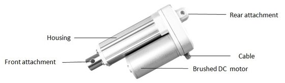 Micro Electric Actuator 12volt, 4inch stroke 50KG load , Waterproof Electric Pistion With Limit Switches IP65