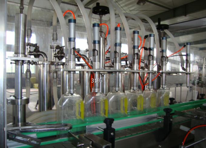 Flat Bottle Liquid Cooking Oil Filling Machine / Mineral Water Filling Machine