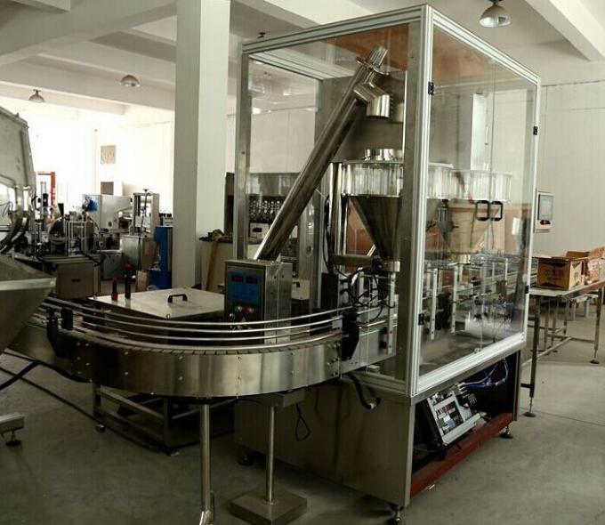 Small Milk Powder Filling Machine Automated Plastic Bottle Sealing Machine