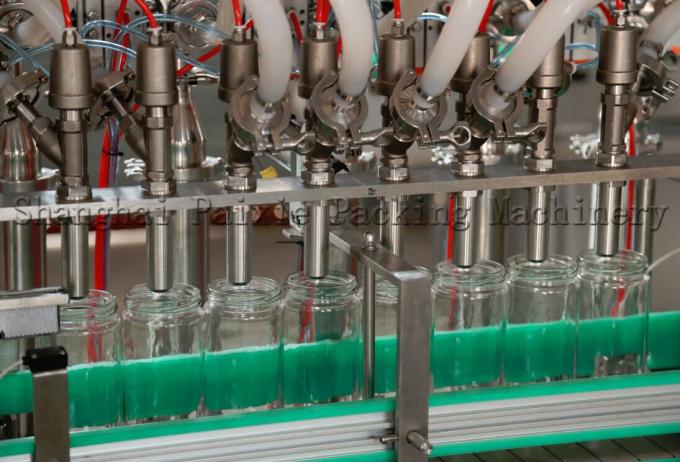 High Precision Tomato Sauce Glass Bottle Filling Machine For Glass Jar Fill