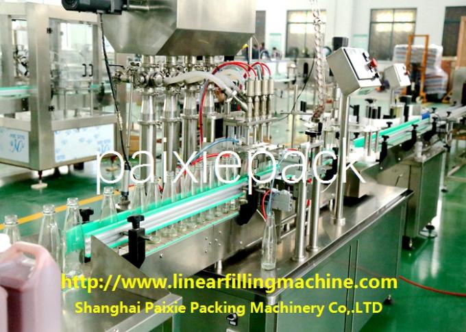 0.8KW Glass Or Plastic Bottle Linear Filling Machine Honey Filling Machine