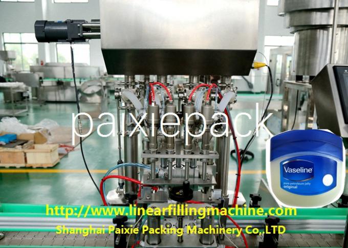 Piston Type Petroleum Jelly Pet Bottle Filling Machine 12 / 8 / 4 Heads