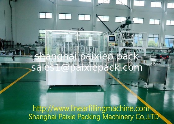 Touch Screen 3 In 1 Filling Machine For Expectorant Cough Syrup Glass Bottling supplier