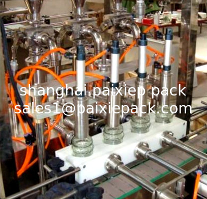 Pneaumatic Driven Piston Hot Filling Machine for Honey , Tomato Paste , Butter supplier