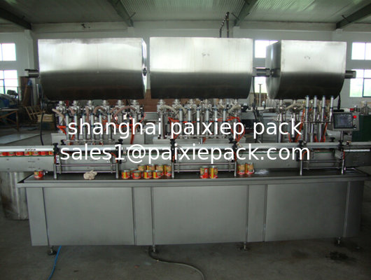 Automatic SS Meat Paste Tin Can Filling Machine / Bottle Filling Line Custom supplier