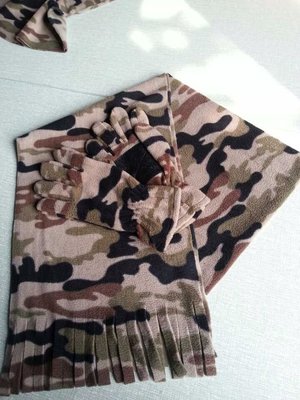 China camo fleece gloves and scarf supplier