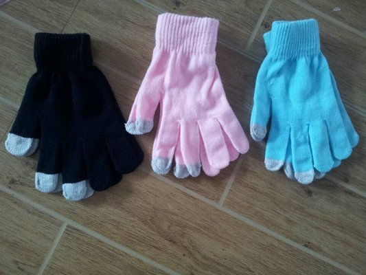 Acrylic touch screen gloves supplier