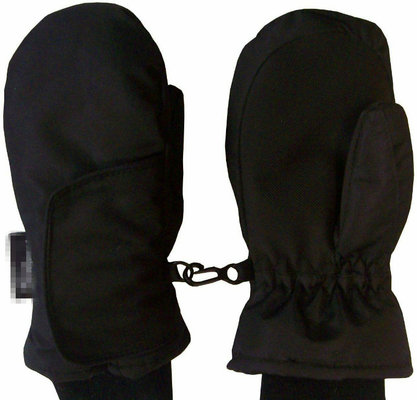 waterproof winter children mittens outdoor mittens  snow mittens mountain gloves black color  polyester fabric supplier