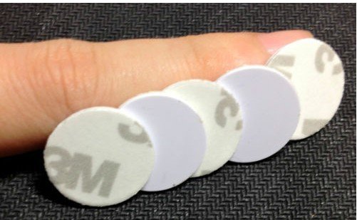 125Khz smart tags/RFID label PVC with 3M glue 20mm with T5557/5567 100pcs/a lot