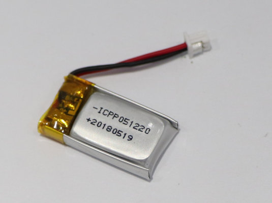 501220 3.7 V Li Poly Rechargeable Battery Pack 80mah 800 Cycle Life Short Lead Time