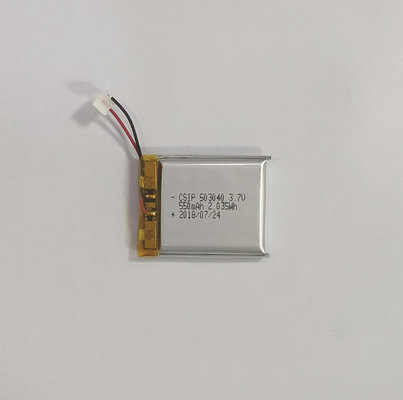 CB, IEC62133, UL,KC Certified Lithium Polymer Battery 3.7V 503040 550mah rechargeable